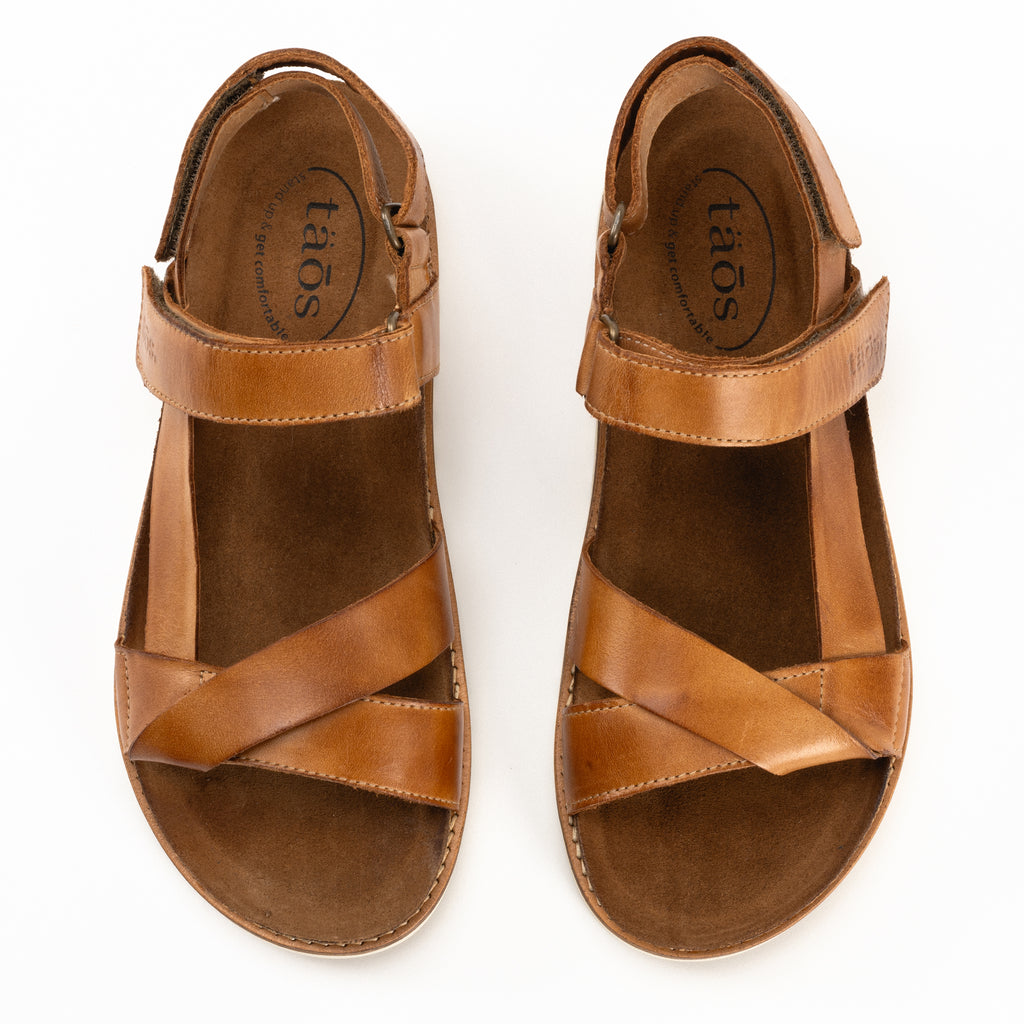 TAOS SIDEWAYS - CARAMEL - LEATHER – Plaza Shoe Store